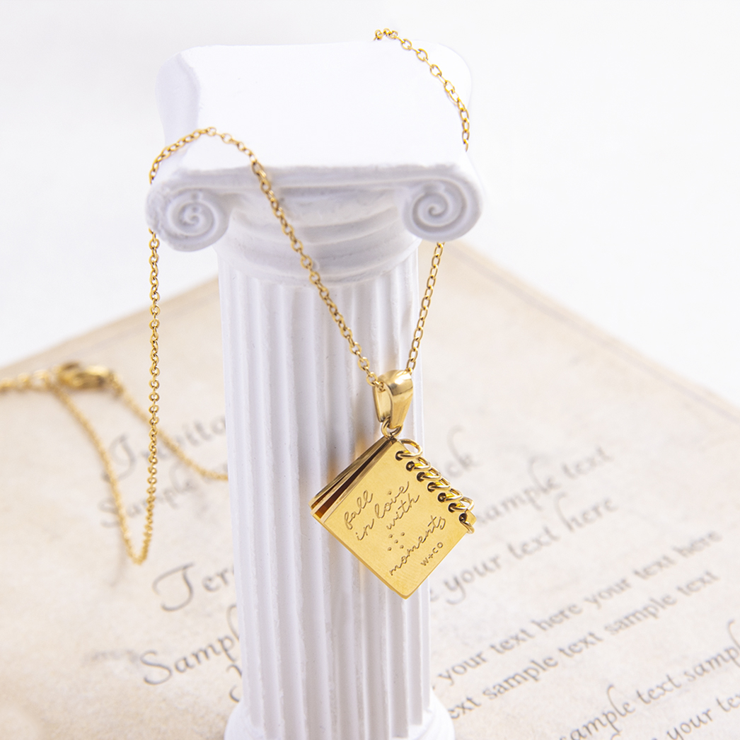 Personalized Design Stainless Steel Chain Proverbs Graved Gold Plated ...